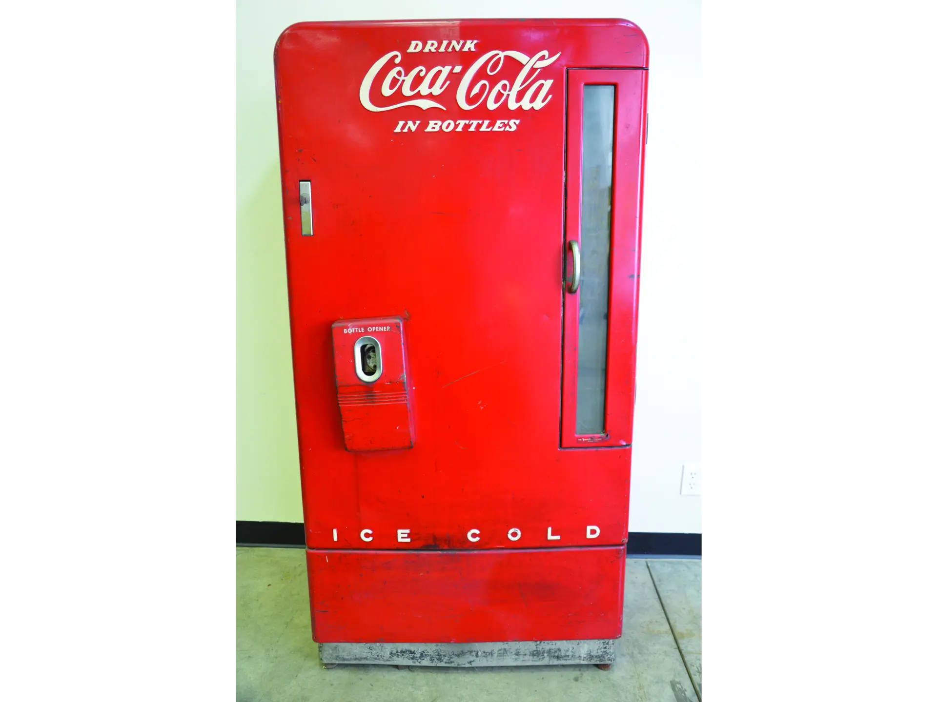 A Vendo model E110 CT Coke machine circa 1950s, 63.5” height, 33” width ...