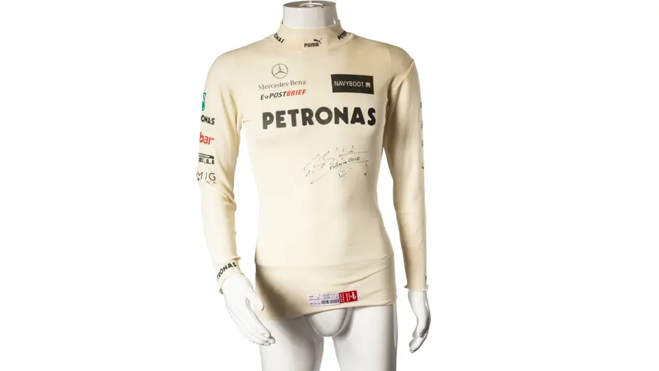 2012 Michael Schumacher Mercedes-Benz Formula 1 Puma Nomex Signed ...