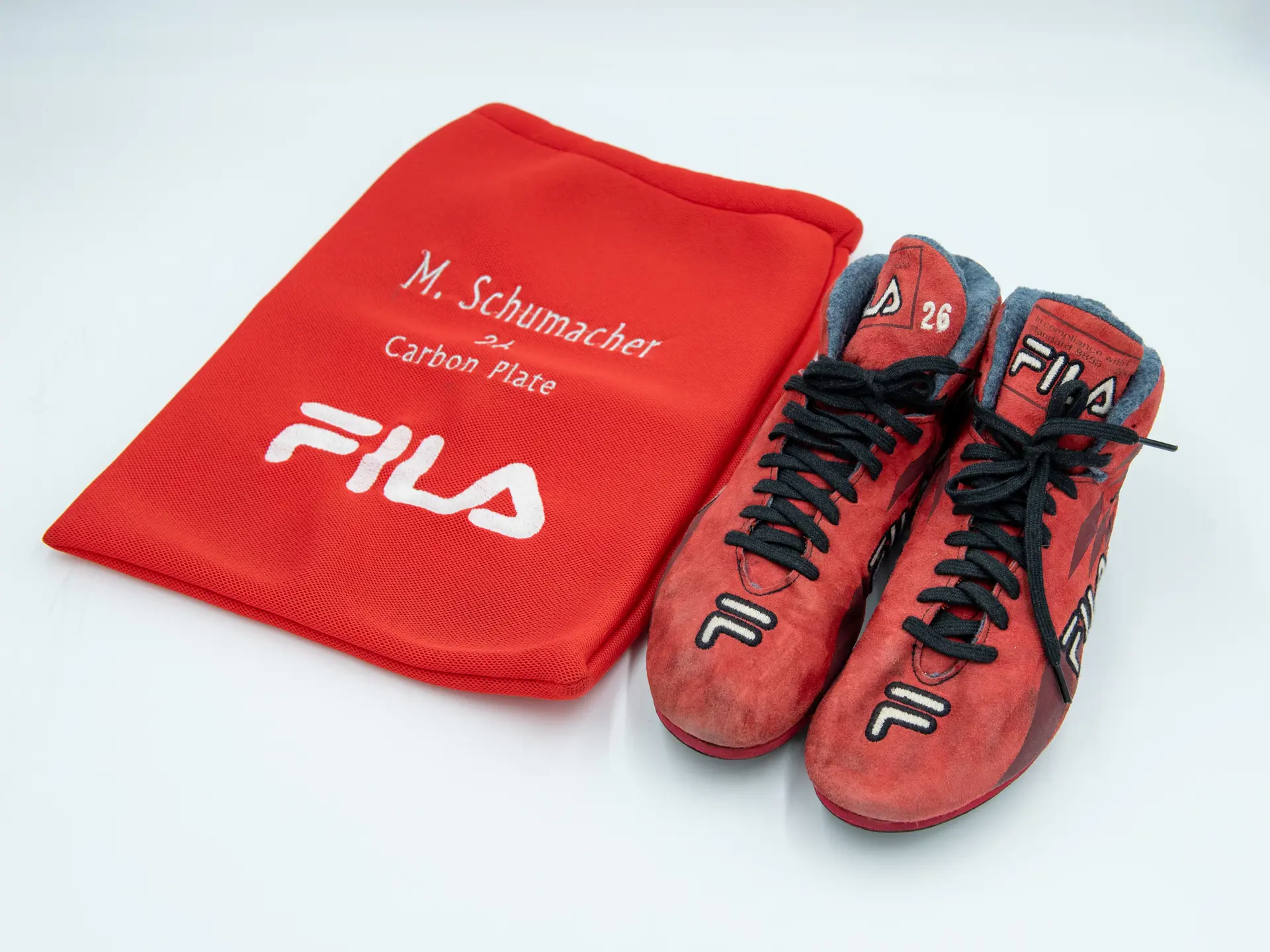 2002 Michael Schumacher Fila Formula 1 Racing Boots | Full Throttle ...