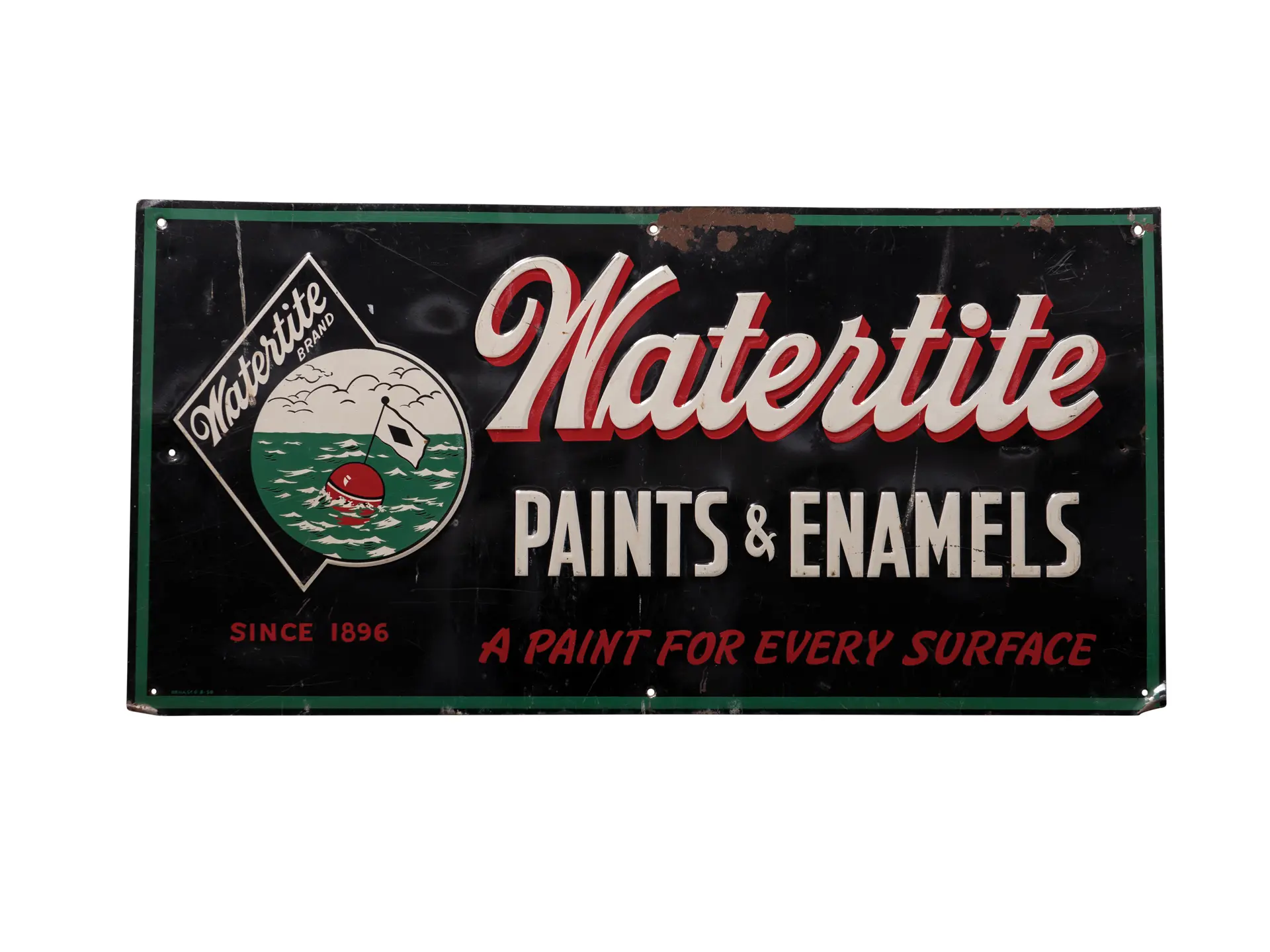 Watertite Paints & Enamels Embossed Tin Sign | The Dingman Collection ...