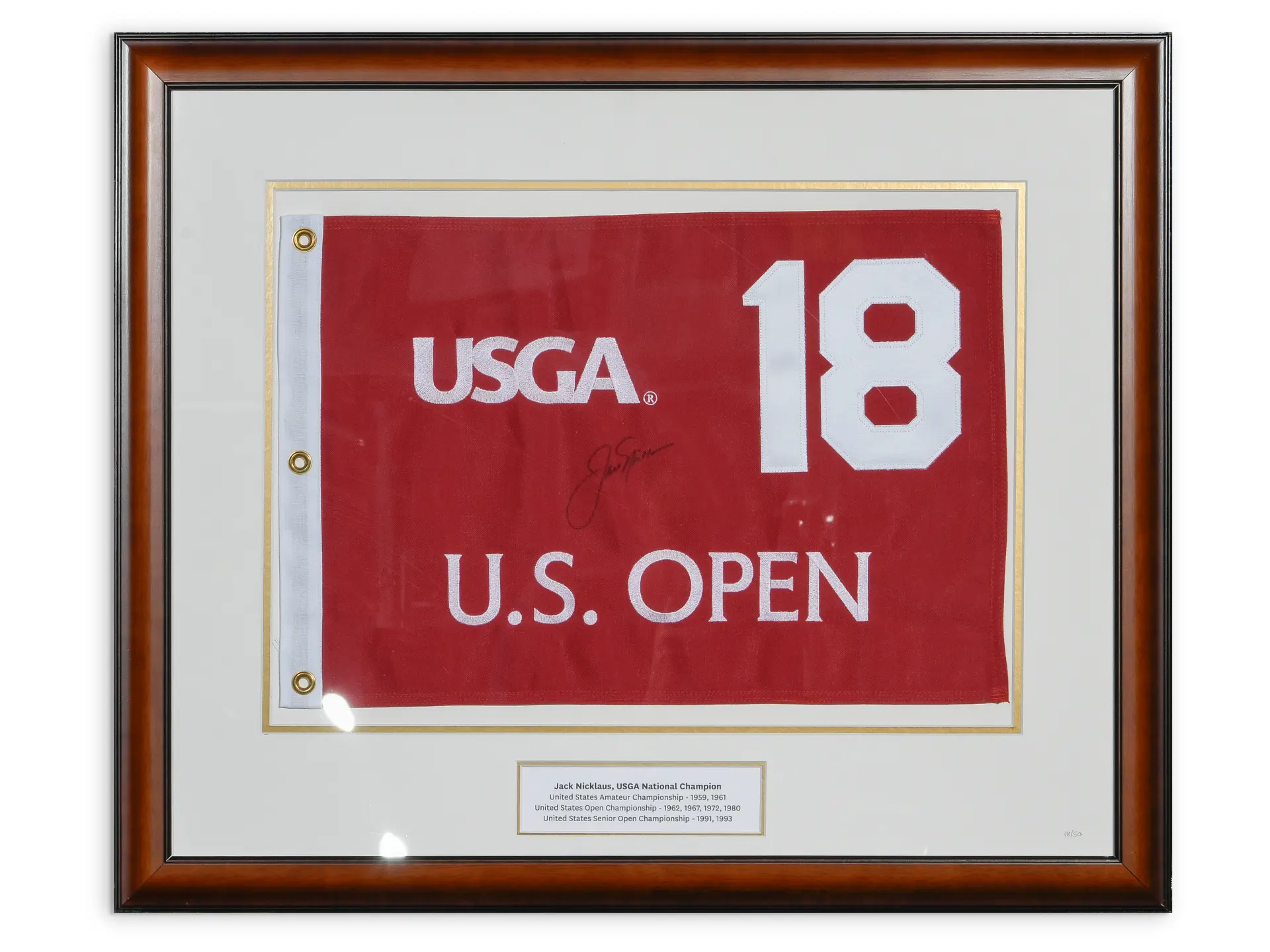 Jack Nicklaus US Open Autographed Pin Flag | Dare to Dream | Online ...
