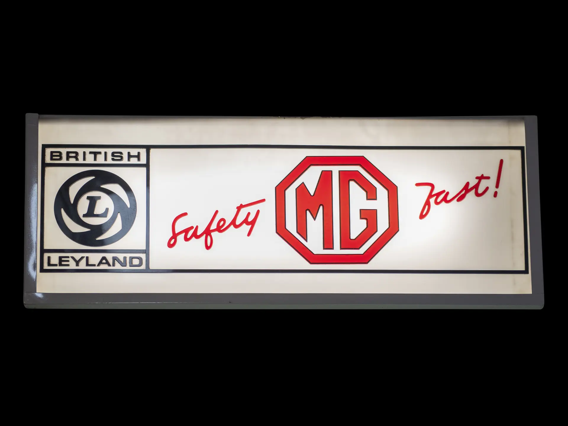 British Leyland MG "Safety Fast!" Illuminated Sign | Gene Ponder ...