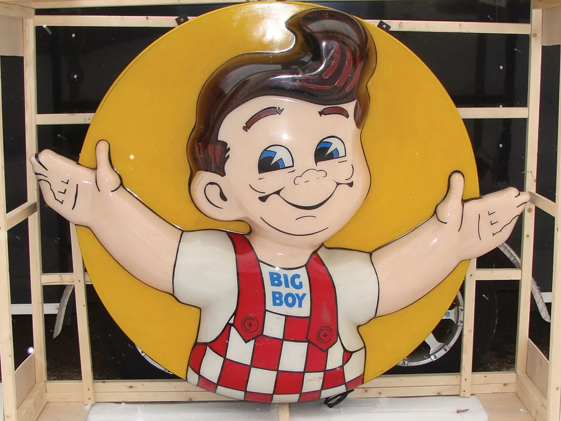 Original 6 Foot Big Boy Wall Display Light Up Advertising Sign - Large ...