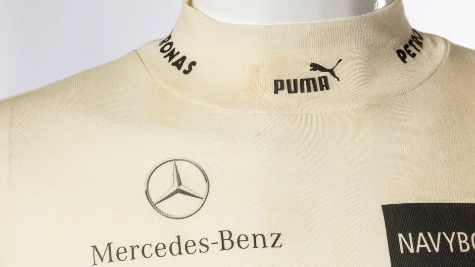 2012 Michael Schumacher Mercedes-Benz Formula 1 Puma Nomex Signed ...