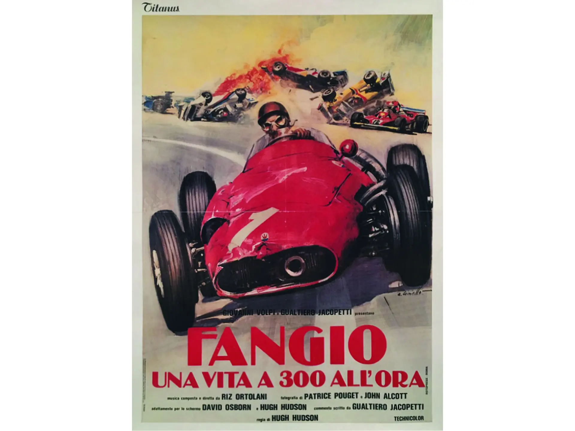 "Fangio" large movie poster “Una vita a 300 all’ora,” 54 x 39.75 ins ...