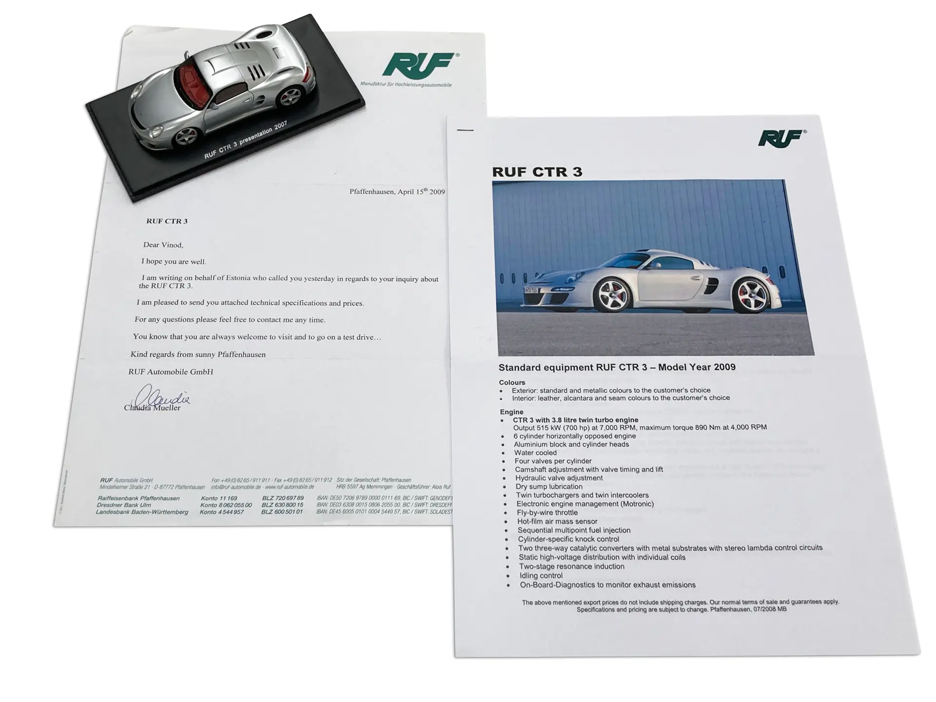 RUF CTR3 Correspondence with Limited Edition Model | The White ...