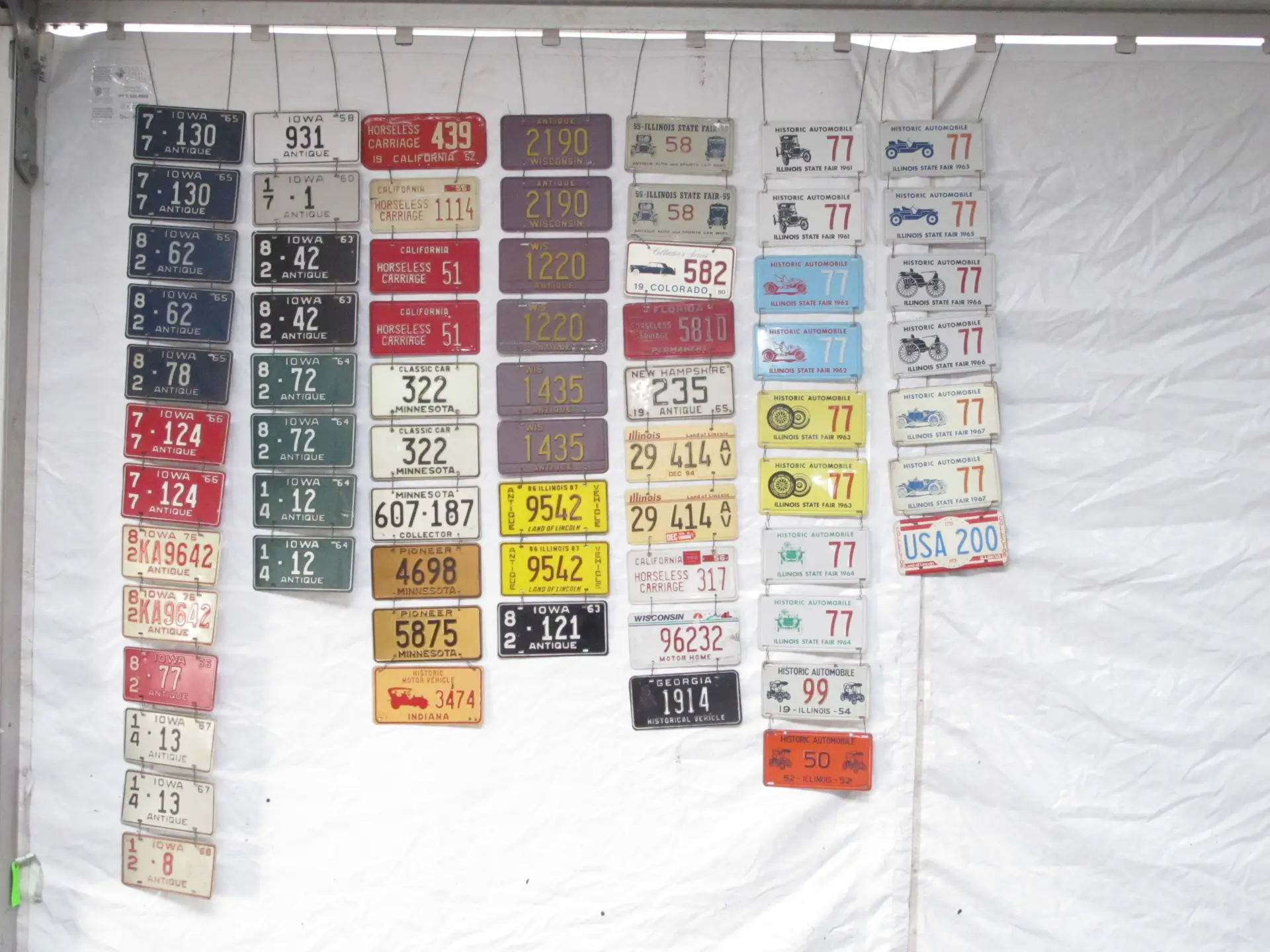 Antique Vehicle Assorted License Plates | The Lee Roy Hartung ...