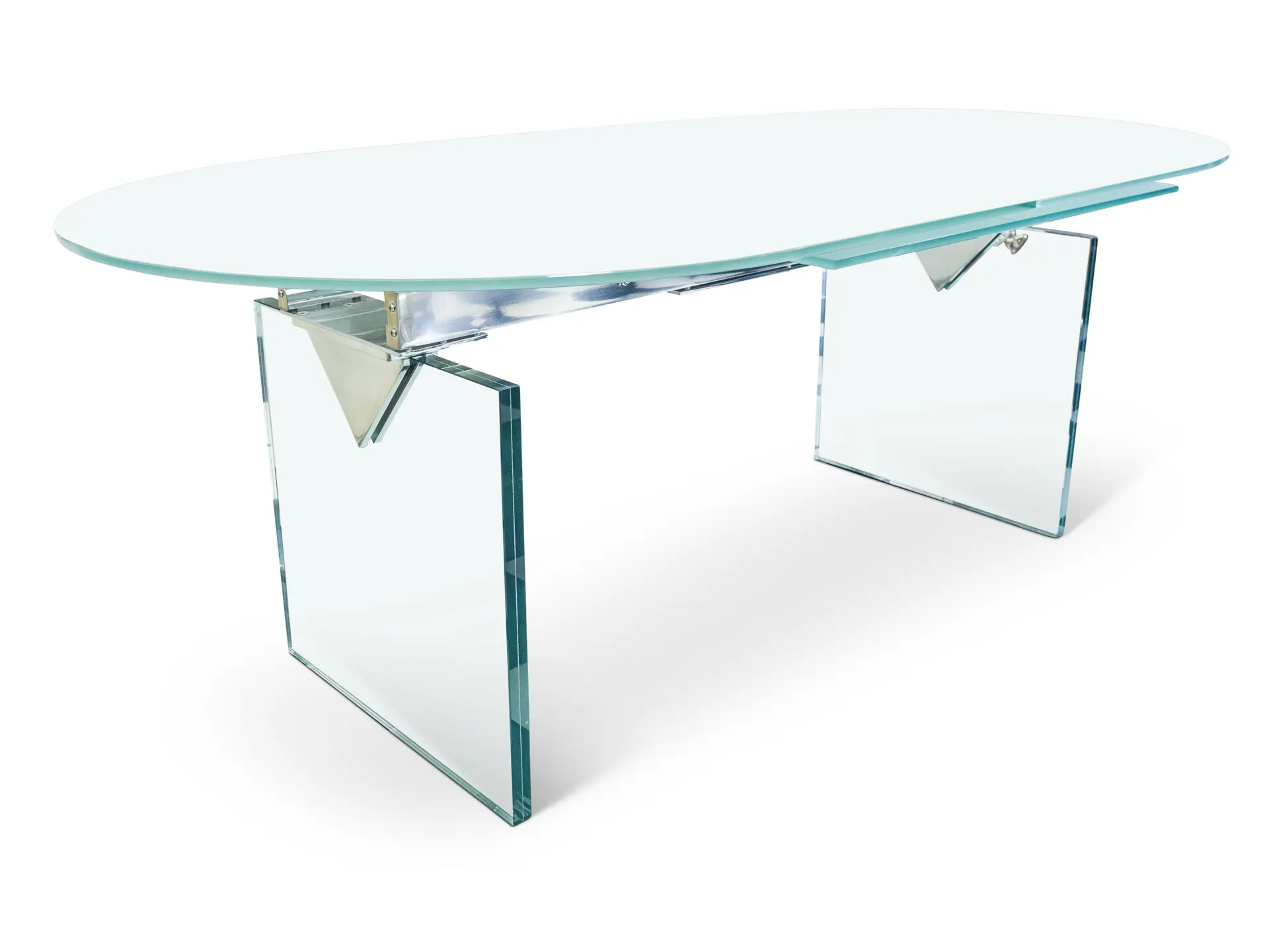 Modern Glass Table with Pullout Leaf | Gene Ponder Collection | RM ...