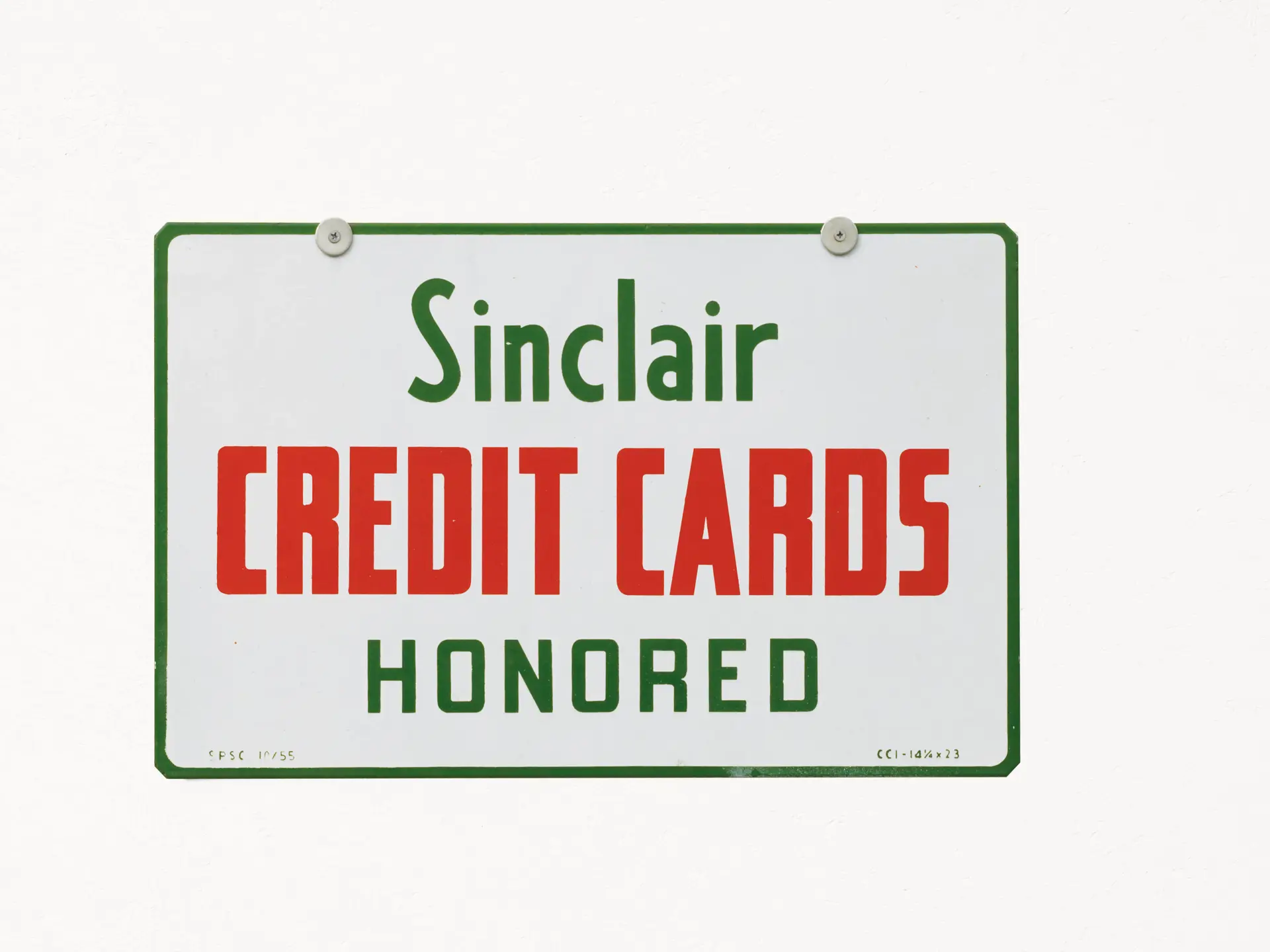 Sinclair Credit Card Sign | The Al Wiseman Collection | RM Sotheby's