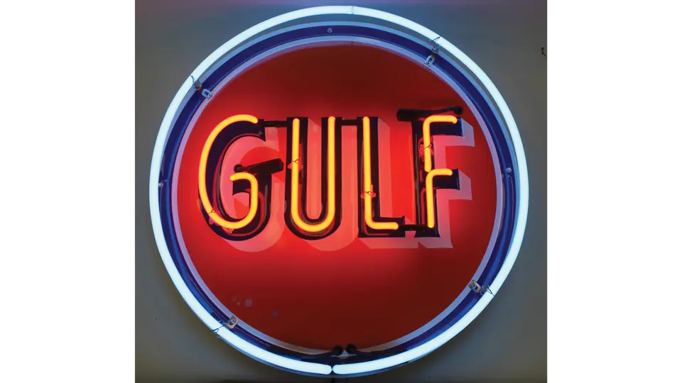 Gulf Reproduction Neon Sign | Auburn Fall 2018 | RM Sotheby's