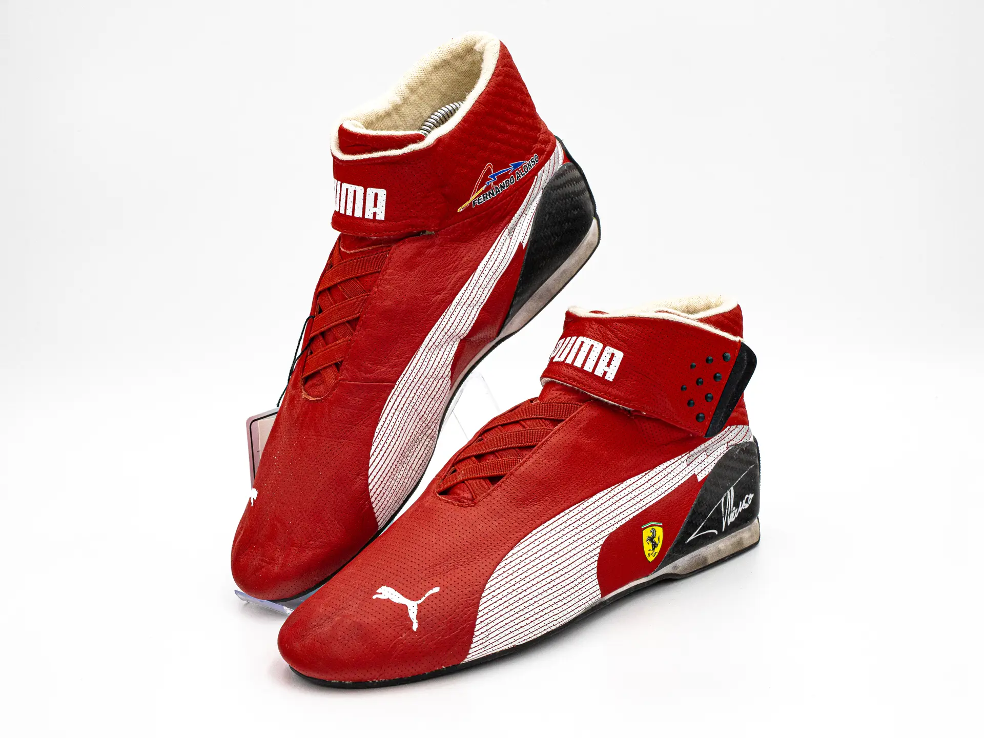 2013 Fernando Alonso Scuderia Ferrari Signed Puma Racing Boots | The ...