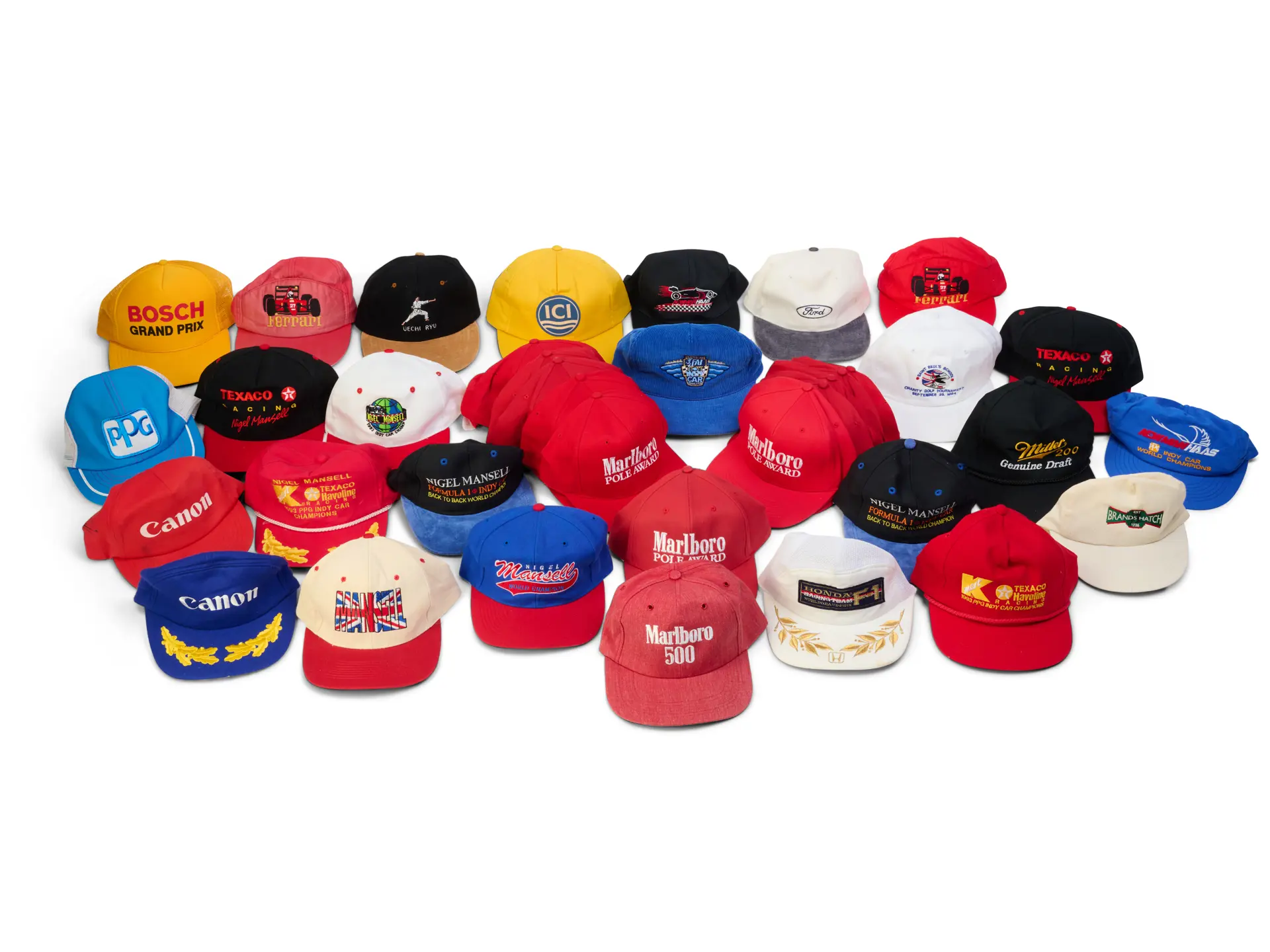 37 Miscellaneous Formula 1 and IndyCar Baseball Caps | Nigel Mansell’s ...