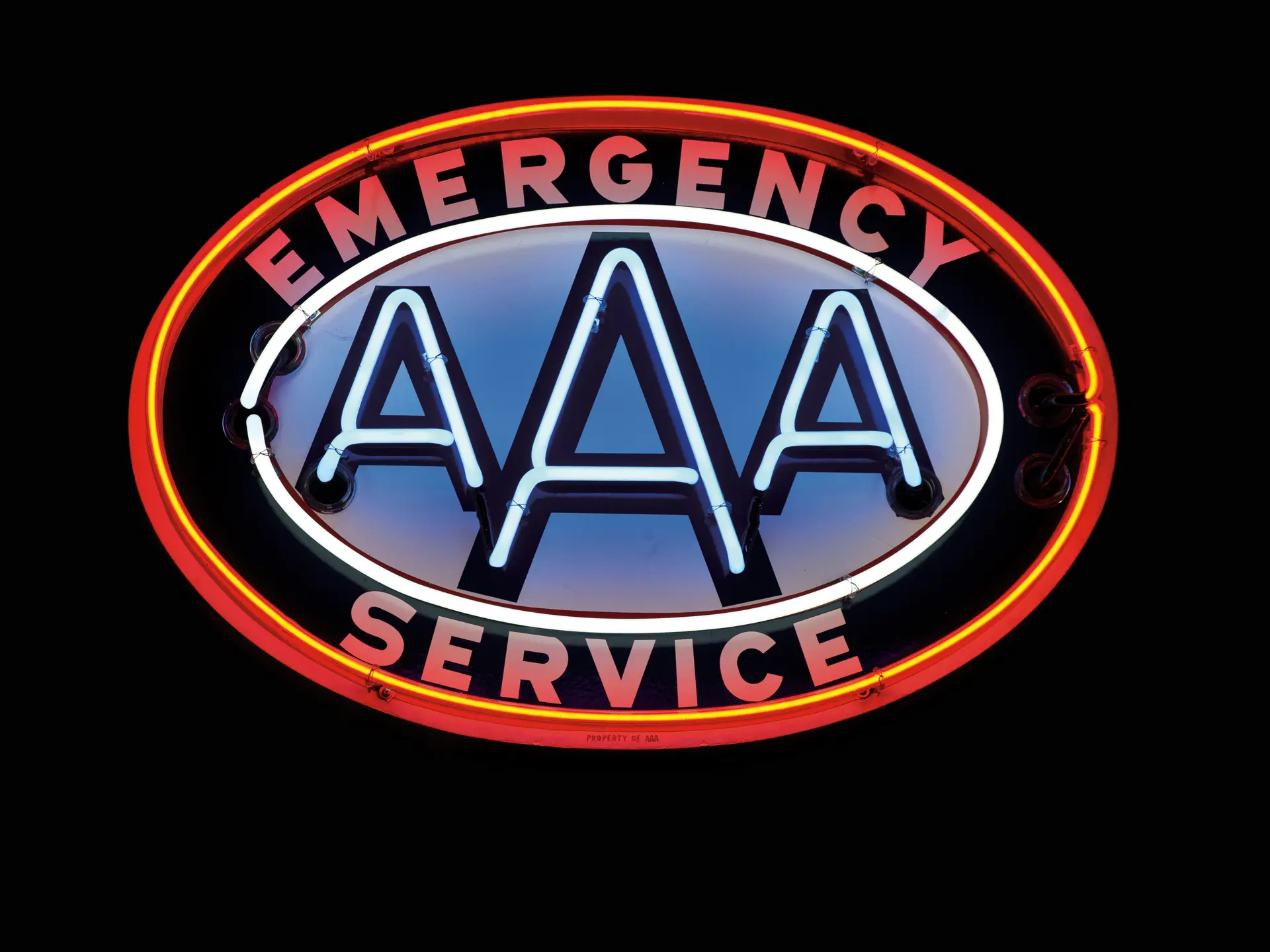 AAA Emergency Service Neon Sign | The Bruce Weiner Microcar Museum | RM ...