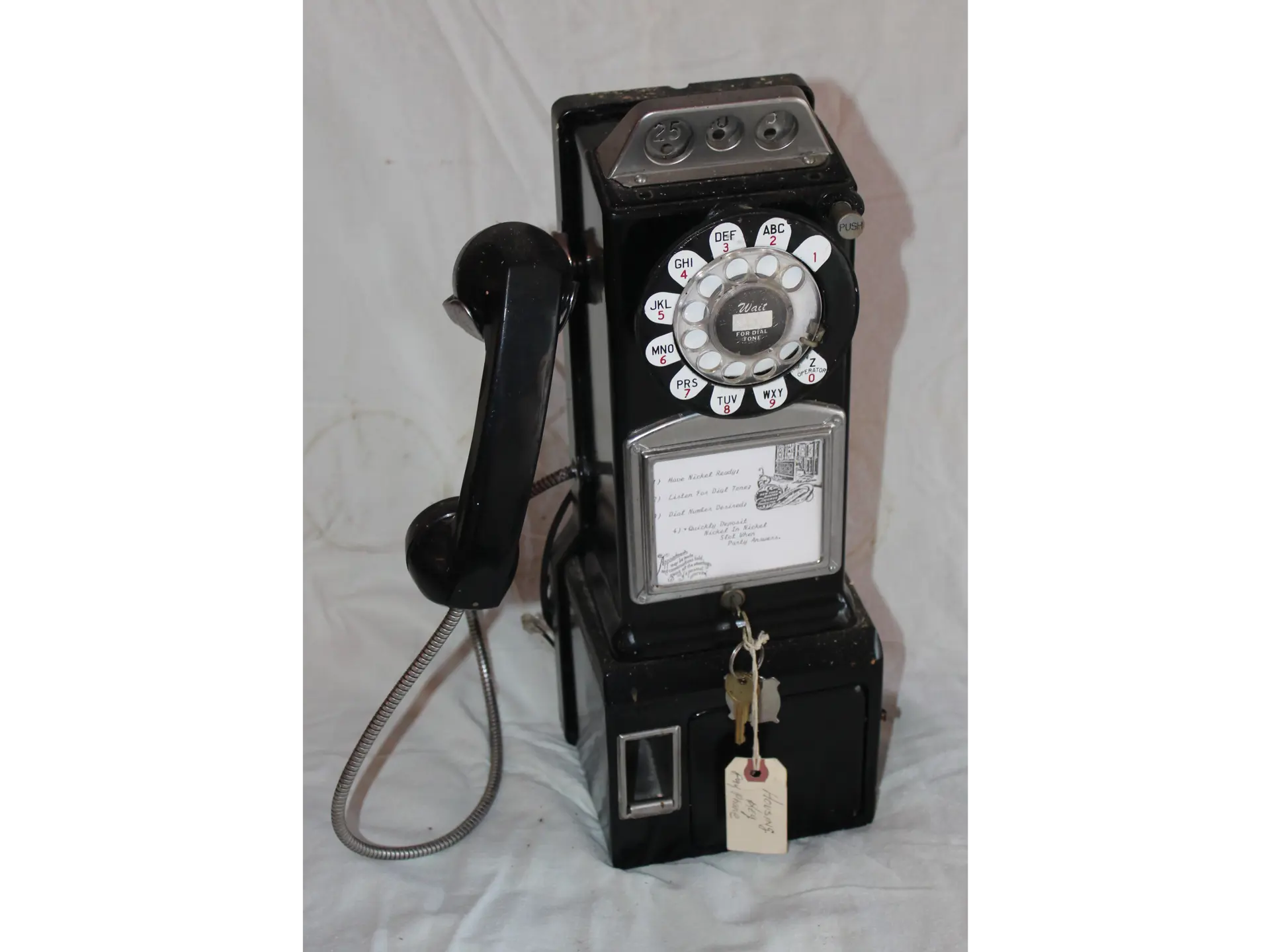 Rotary-Style Pay Phone with Key | Auburn Spring 2018 | RM Sotheby's