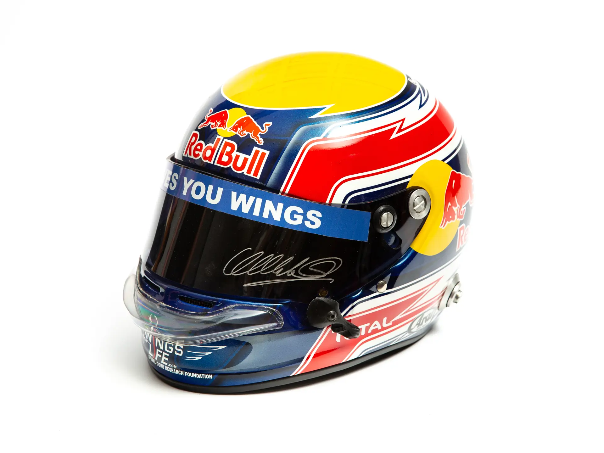 2008 Mark Weber Red Bull Formula 1 Signed Replica Helmet | Shift Online ...