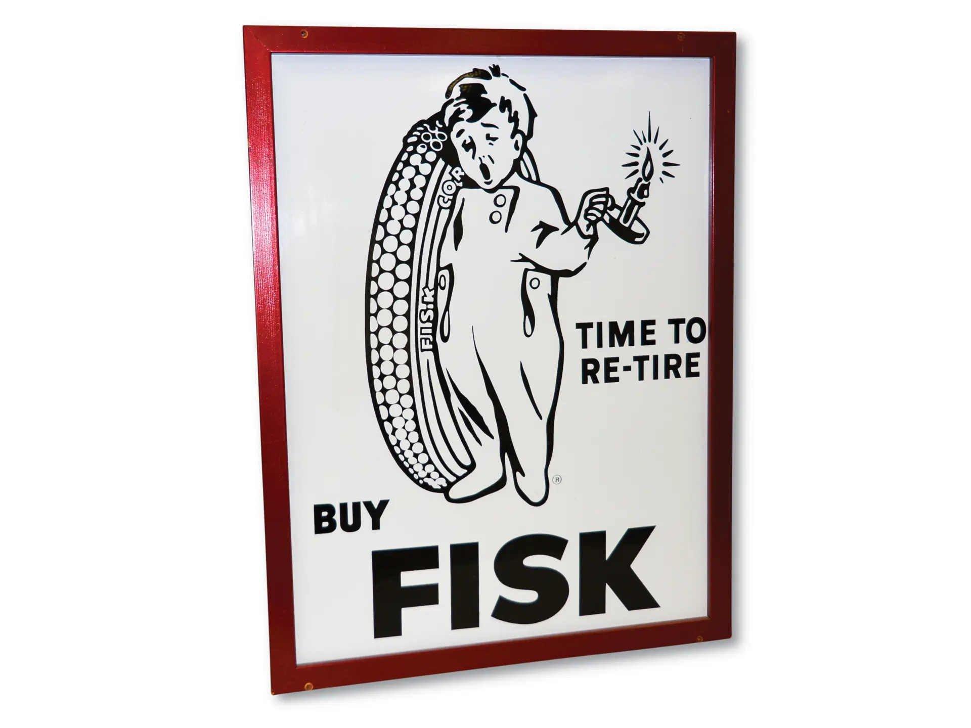 Fisk "Time to Re-Tire" with Logo Sign | Auburn Spring 2019 | RM Sotheby's