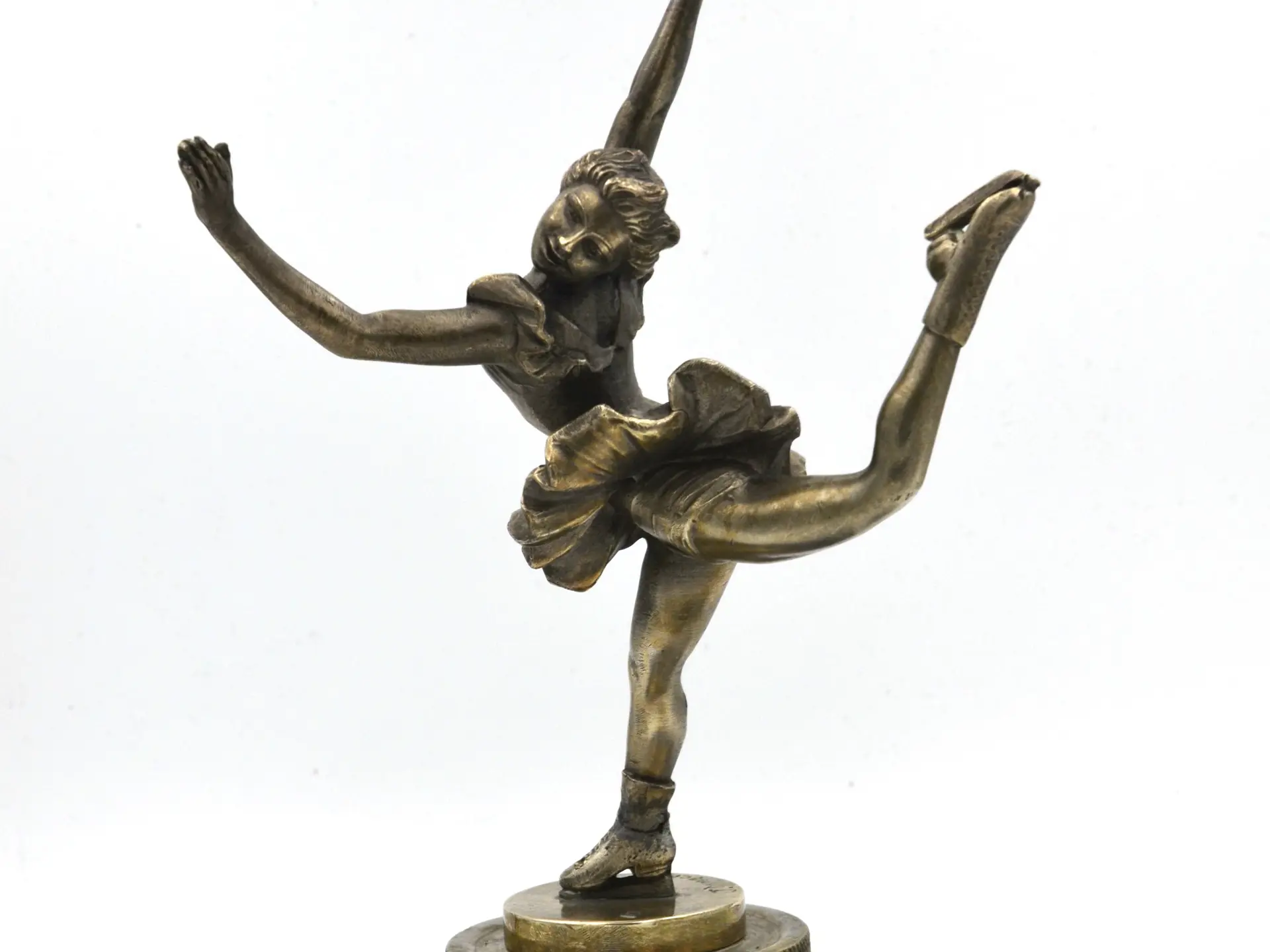 A Scarce Ice Skater Mascot by J Dunach, French, 1920s, Height 9 1/2 ins ...