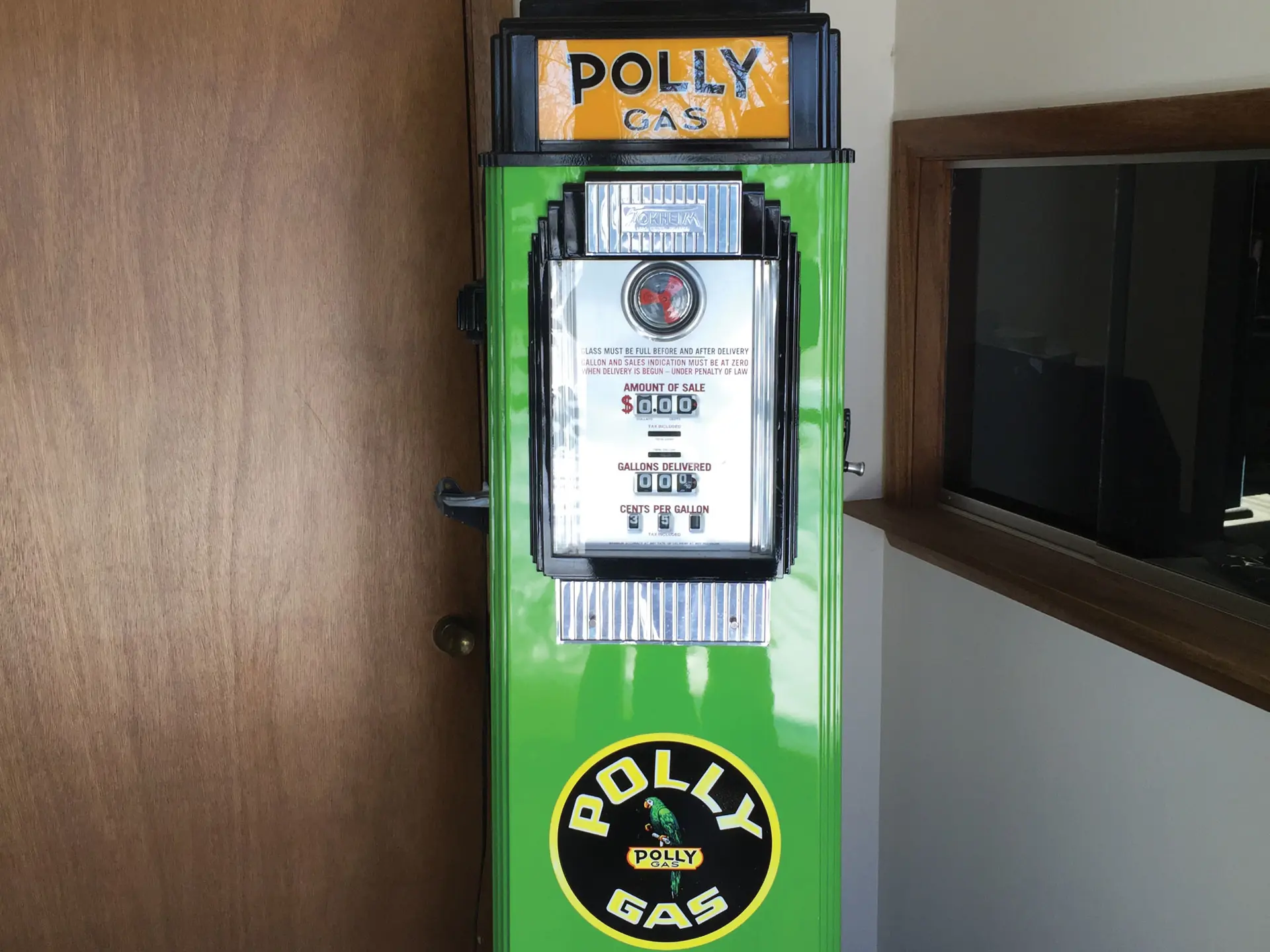 A Tokheim 36B gas pump in Polly branding 92" high with globe | Fort ...