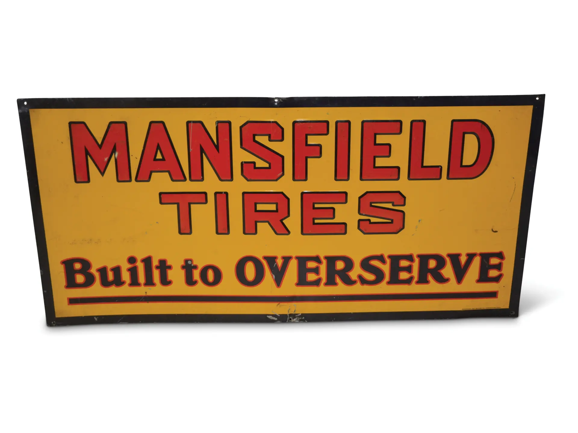 Mansfield Tires "Built to Overserve" Metal Sign | Auburn Fall 2019 | RM ...