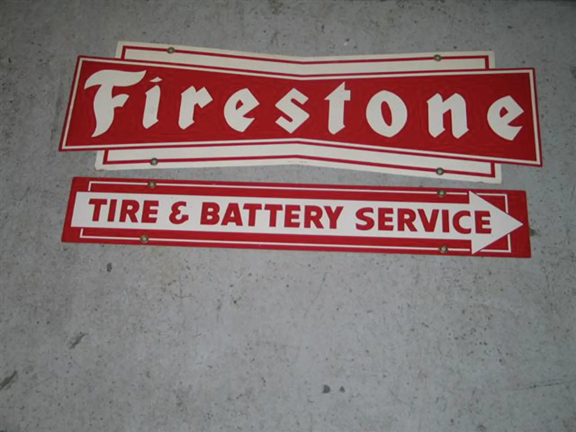 2 Piece Sign: Firestone Tire and Battery Sign | The Florida Collector ...