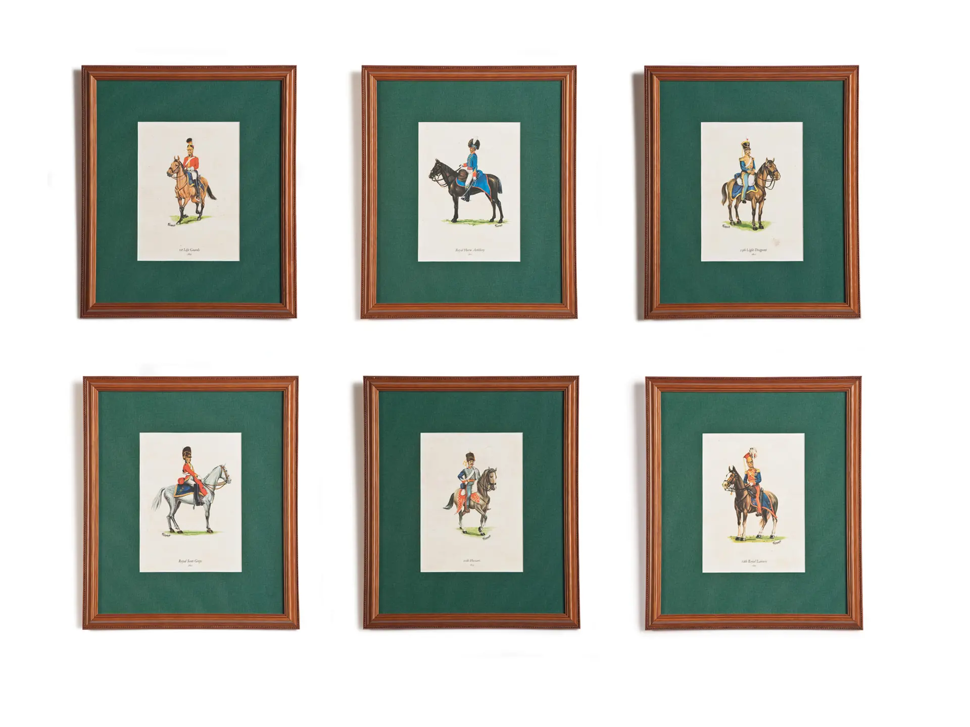 Six Colored Lithographs of British Cavalry Regiment | The Milhous ...