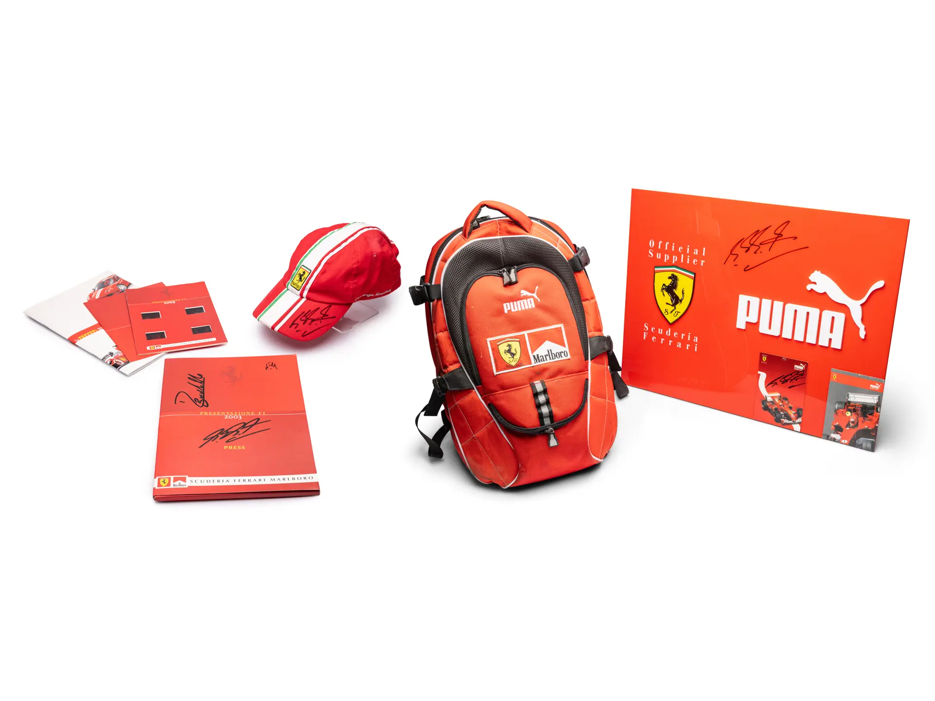 2003 Scuderia Ferrari Formula 1 Season Launch Signed Press Pack, Fomex ...