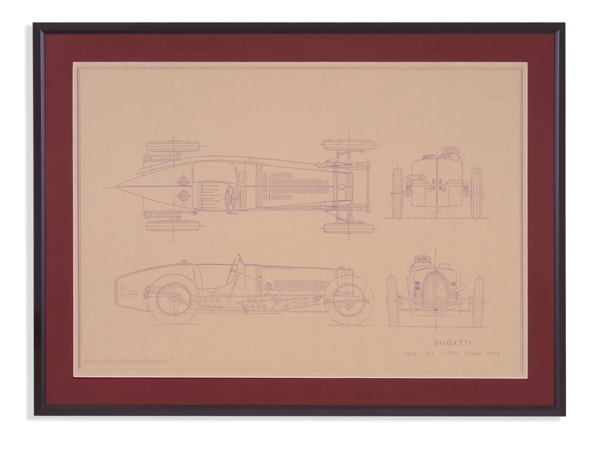 LOT OF BUGATTI BLUEPRINTS | The Ponder Collection | RM Sotheby's