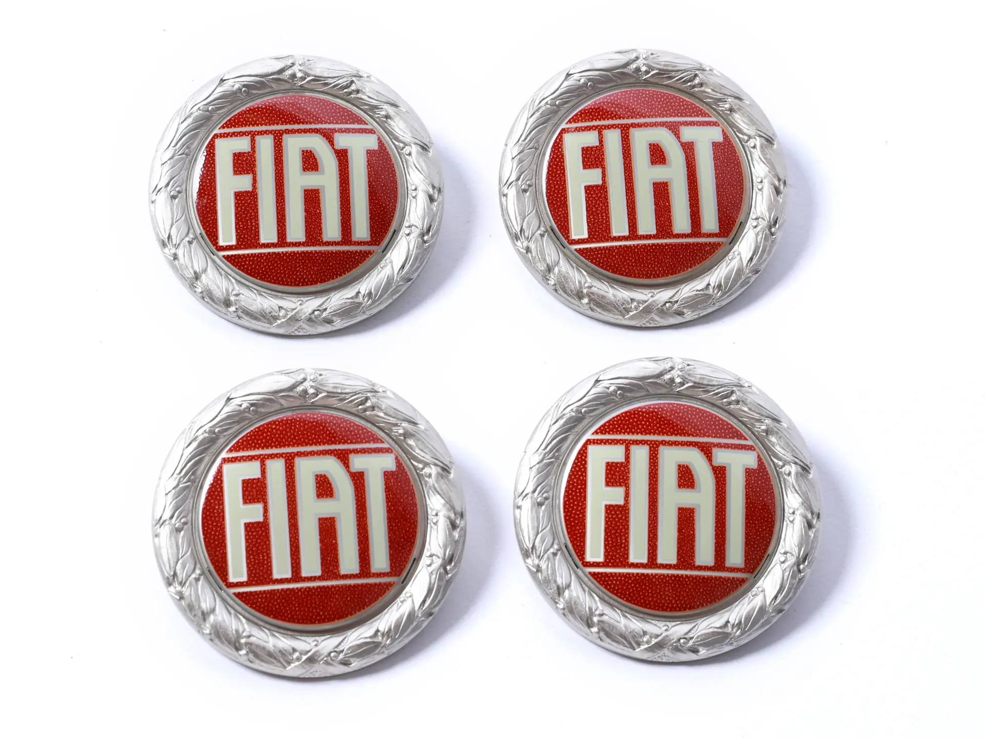 Set of Four NOS Fiat 124 Spider Hub Cap Badges | The Garagista ...