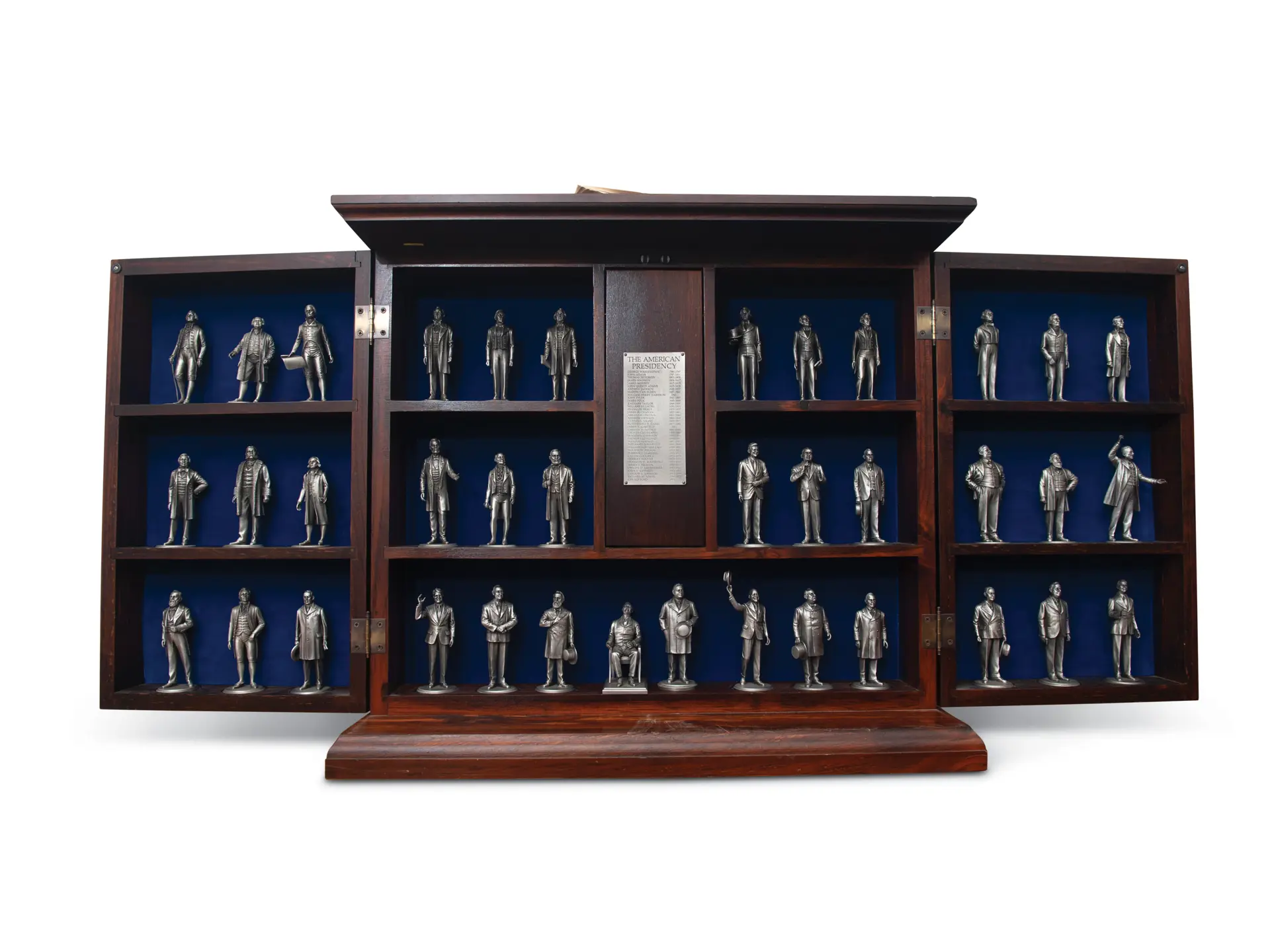 Pewter Presidential Figurines with Display Cabinet | The Guyton ...