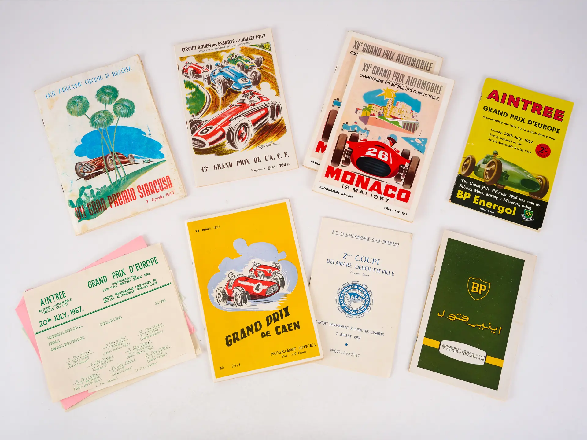 1957 Formula 1 Grand Prix Racing Programmes | The February Memorabilia ...