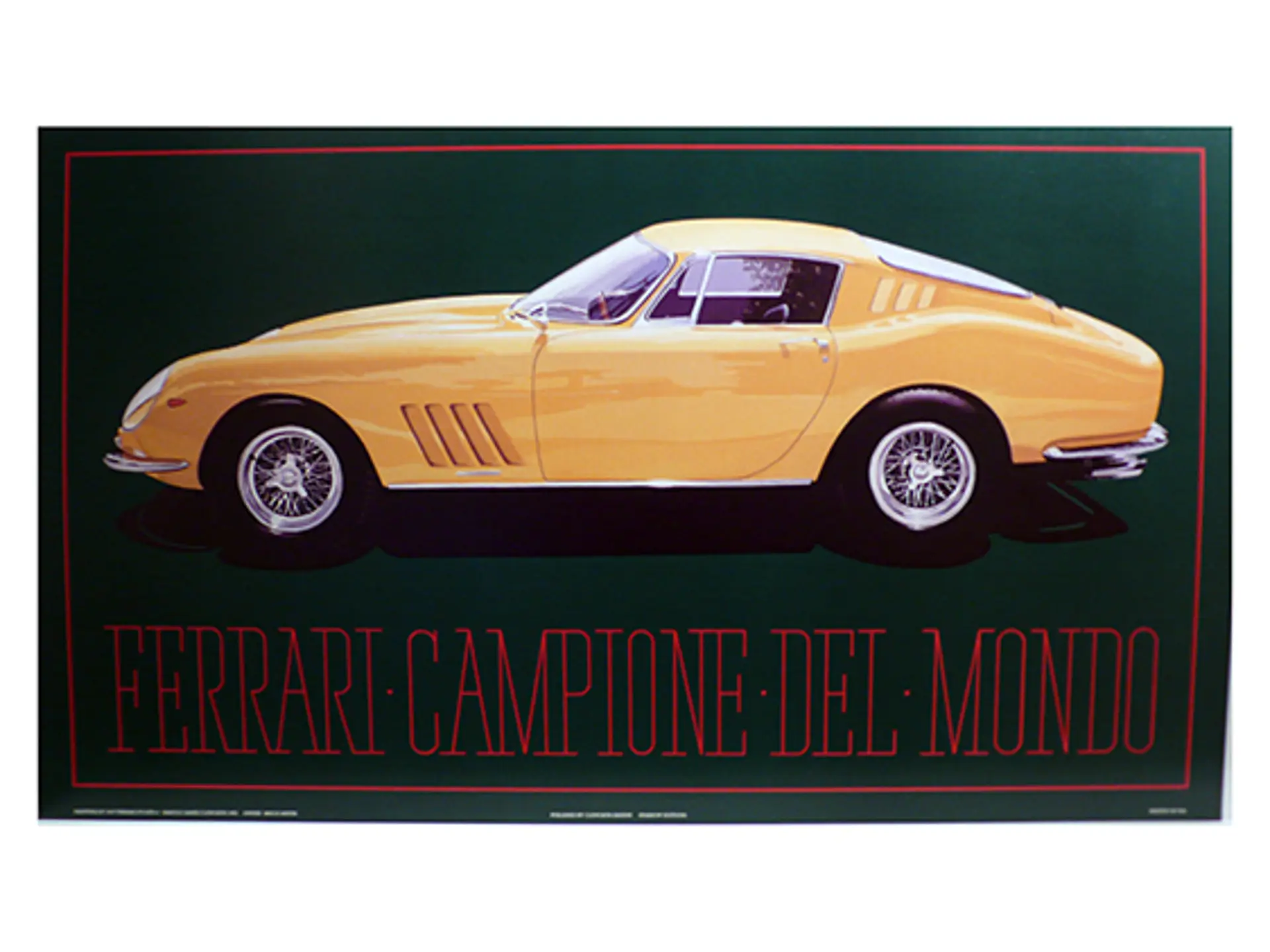 Ferrari Champione del Mundo Poster , by Harold Cleworth, 1983. 22.5 x ...