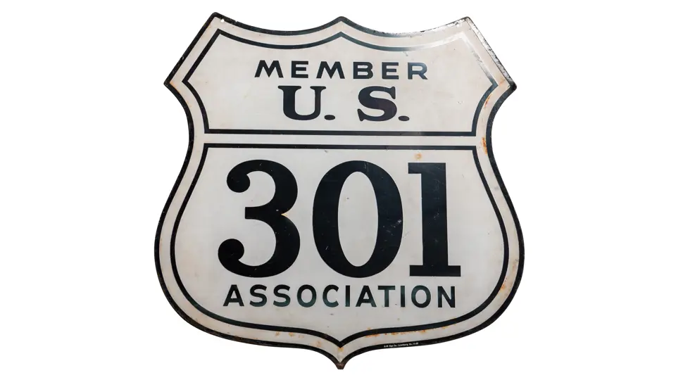 Route 301 Association Double-Sided Sign | The Dingman Collection | RM ...