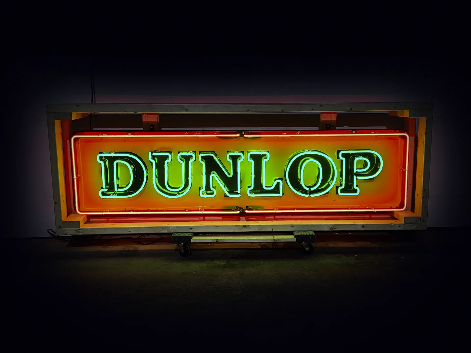 Dunlop Neon Porcelain Sign | Handle with Fun | RM Sotheby's
