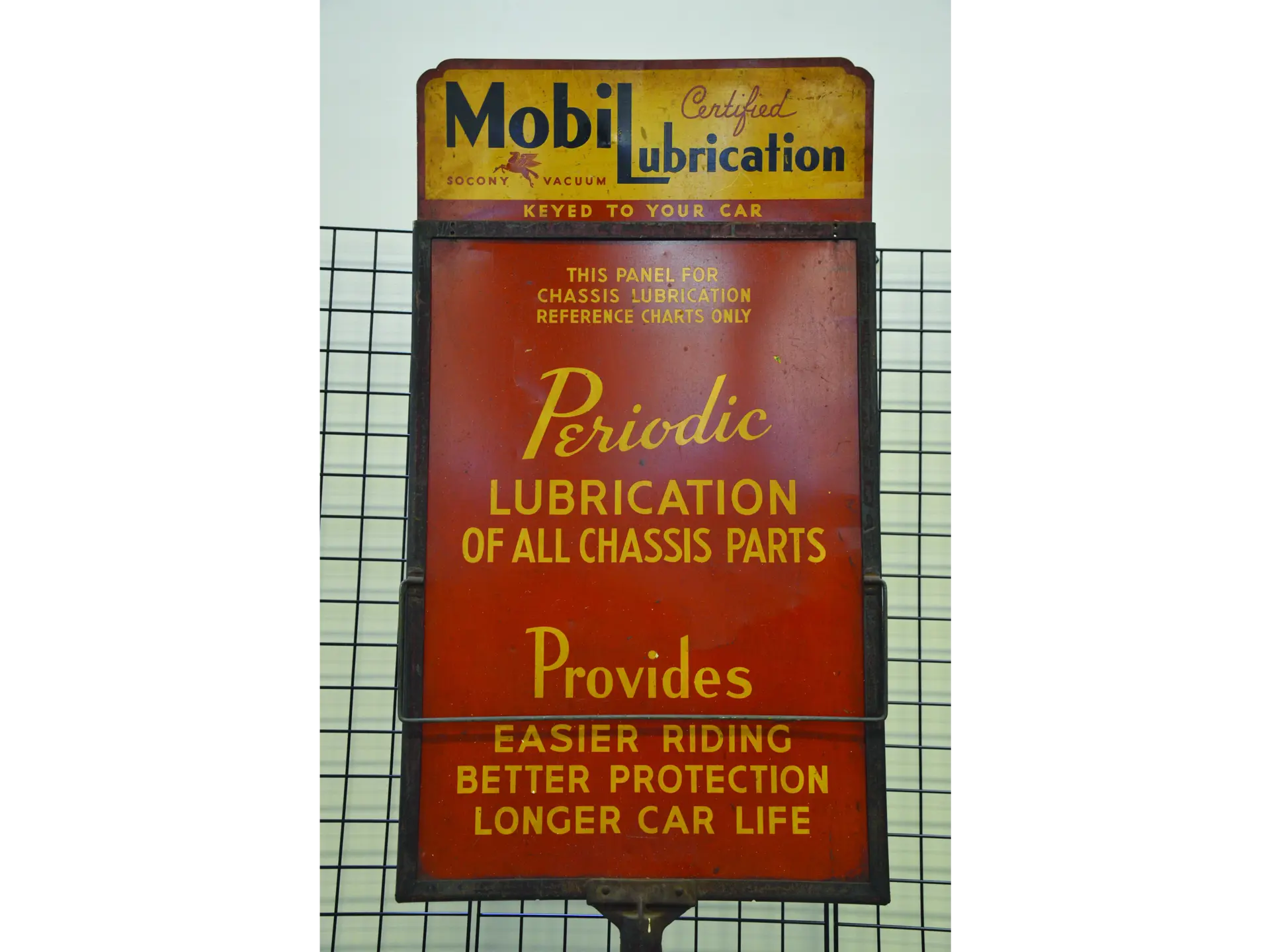 A rare, double-sided, ‘Mobile lubrication’ sign 91" x 27." | Auburn ...