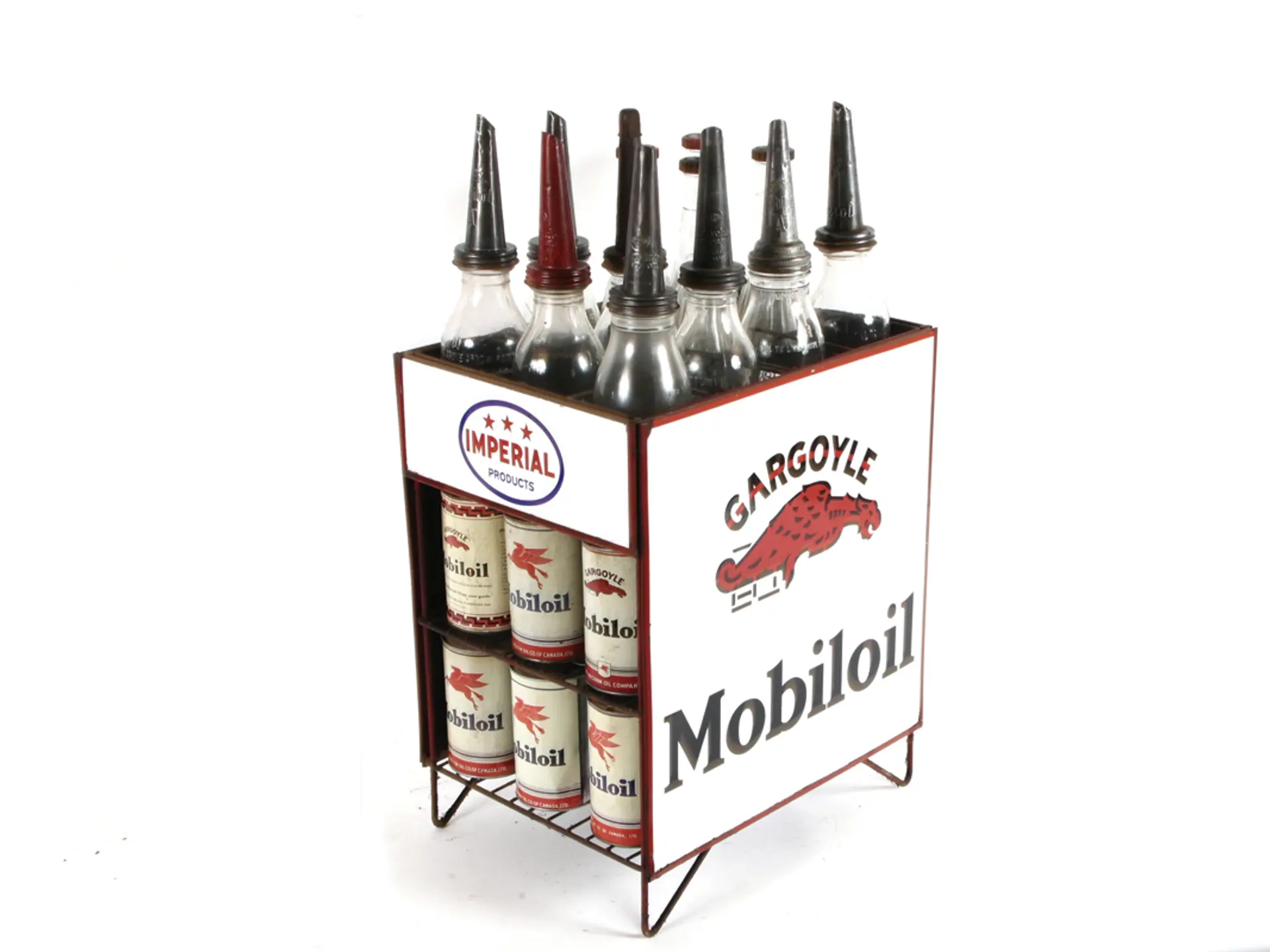 MOBIL OIL DISPLAY RACK AND CANS | Private Collection of Tom & Marlene ...