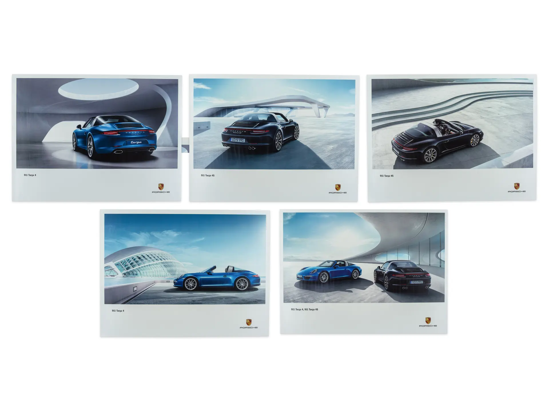 Five Porsche 911 Targa Advertising Posters | The White Collection ...