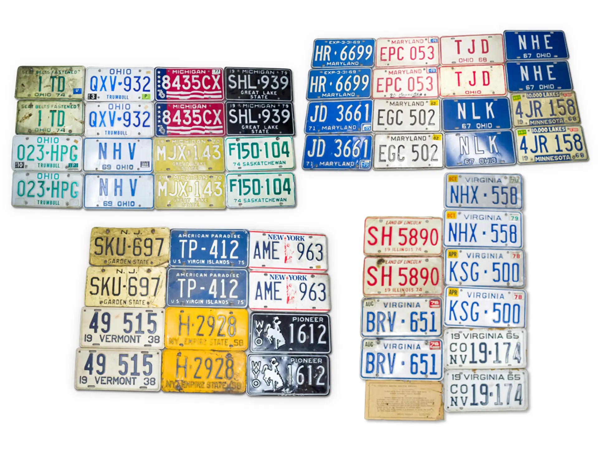 Assorted Pairs of License Plates | THE MITOSINKA COLLECTION | RM Sotheby's