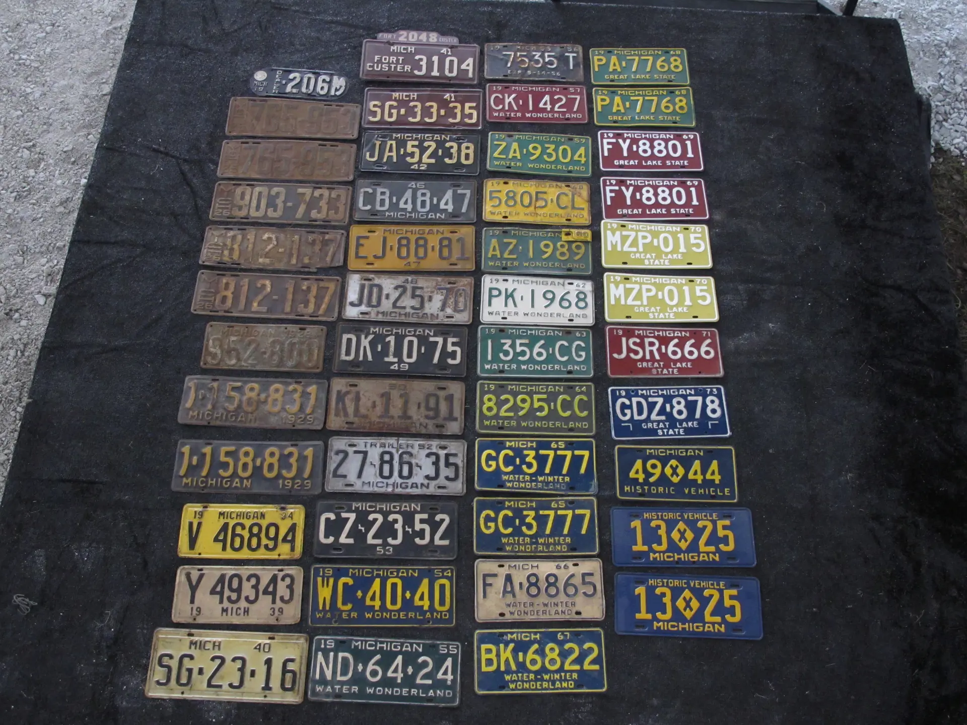Lot of Michigan License Plates | The Lee Roy Hartung Collection | RM ...