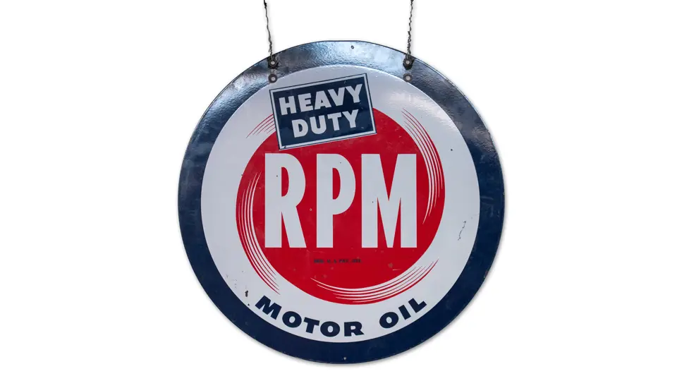 Heavy Duty RPM Motor Oil Porcelain Sign | Gene Ponder Collection | RM ...
