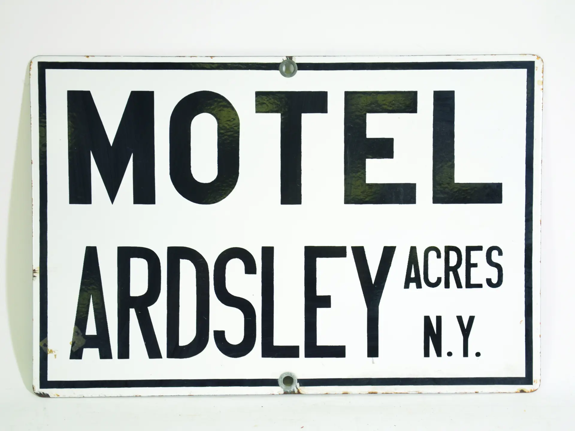 Single-sided, porcelain ‘Motel Ardsley’ sign | Auburn Fall 2016 | RM ...