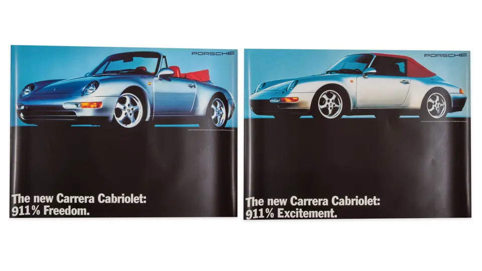Two Porsche 911 Carrera Cabriolet Advertising Posters | The White ...