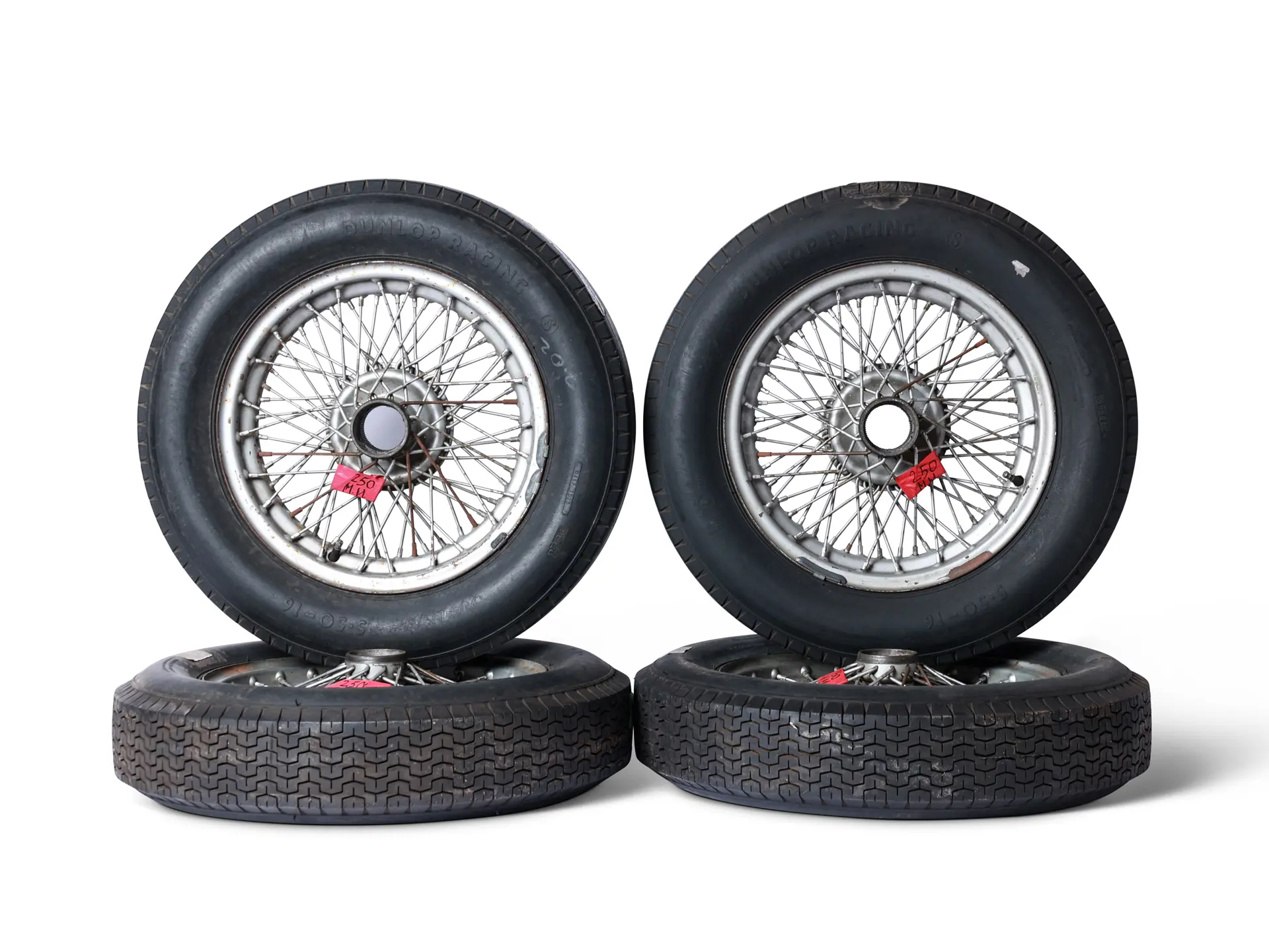 Four Ferrari 250 MM Wire Wheels with Tyres | The Garagista Collection ...