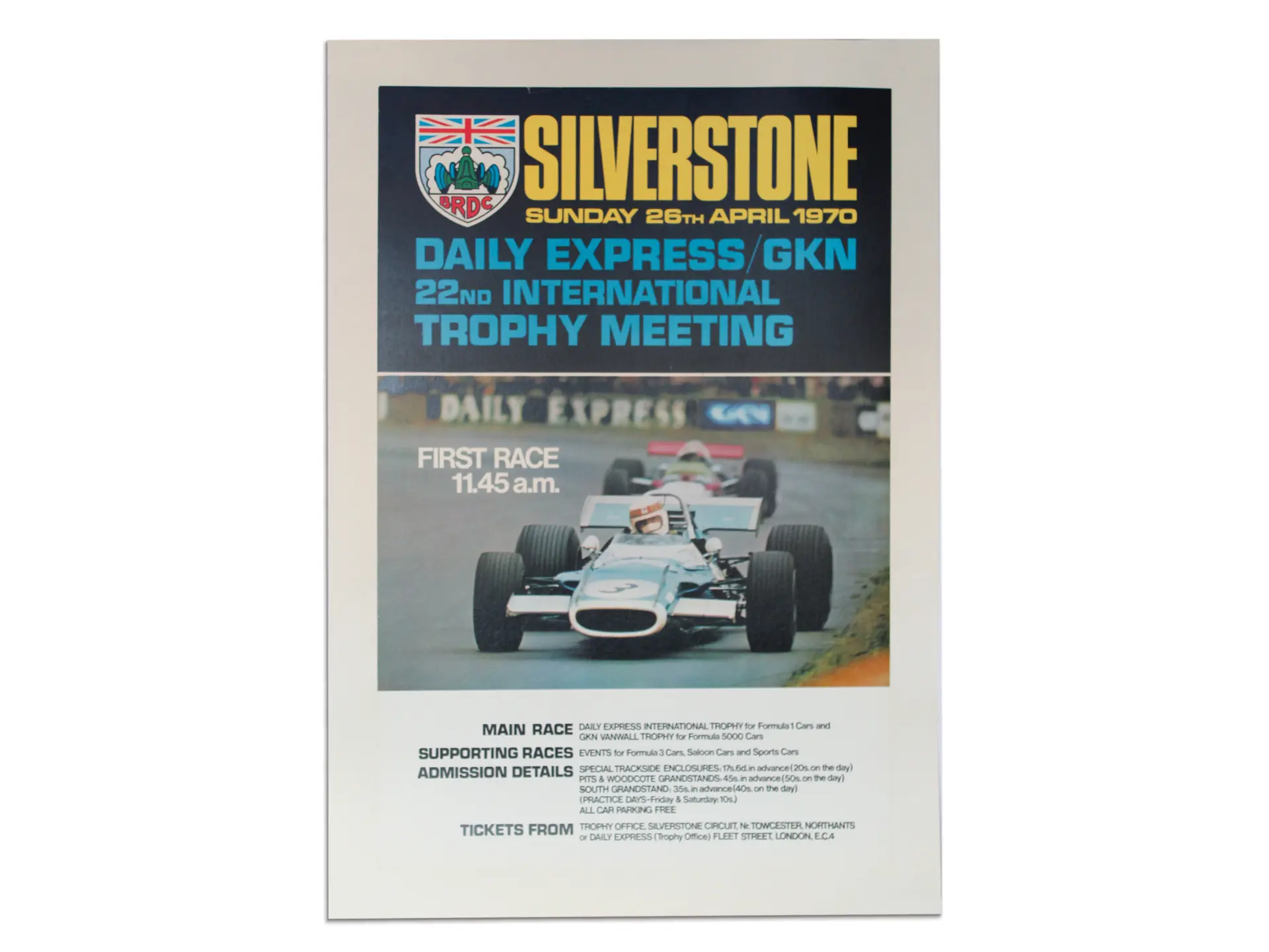 "Silverstone Sunday 26th April 1970 Daily Express/GKN 22nd ...