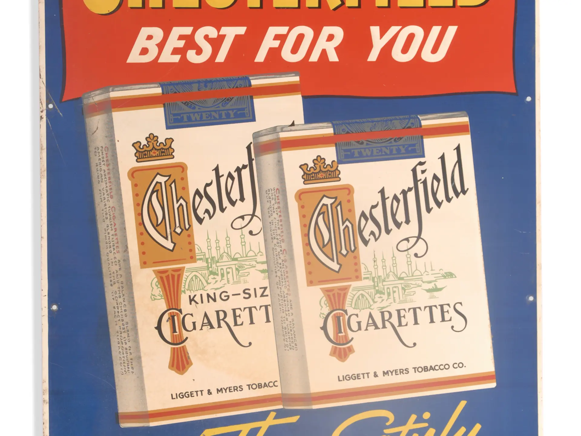 CHESTERFIELD CIGARETTES SIGN | The Ponder Collection | RM Sotheby's