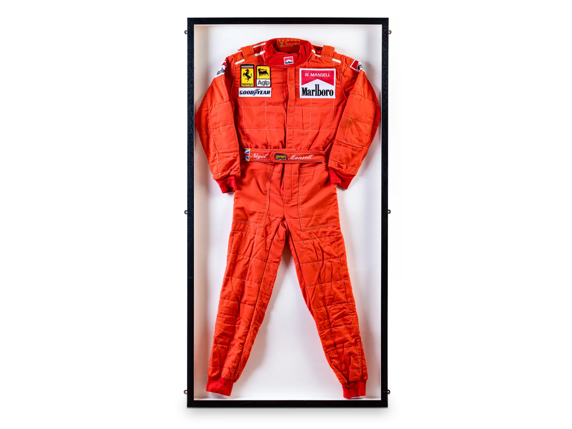 1989/1990 Scuderia Ferrari Stand 21 Formula 1 Framed Racing Suit ...