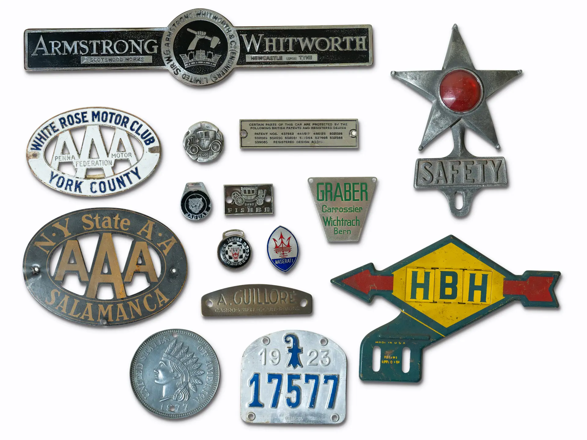 Assortment of License Plate Toppers and Car Badges | THE MITOSINKA ...