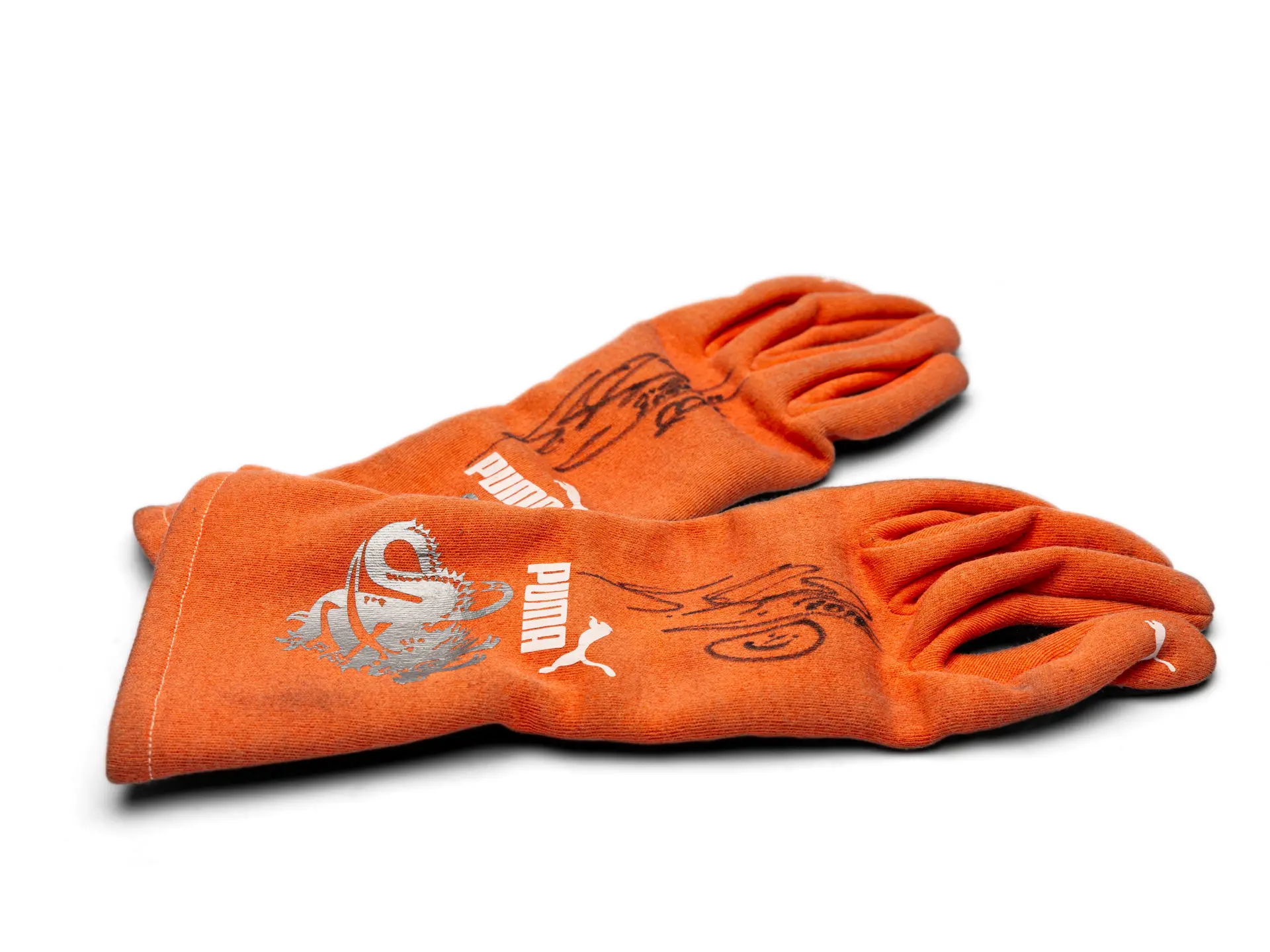 Michael Schumacher Puma Signed Racing Gloves | The Schumacher and F1 ...