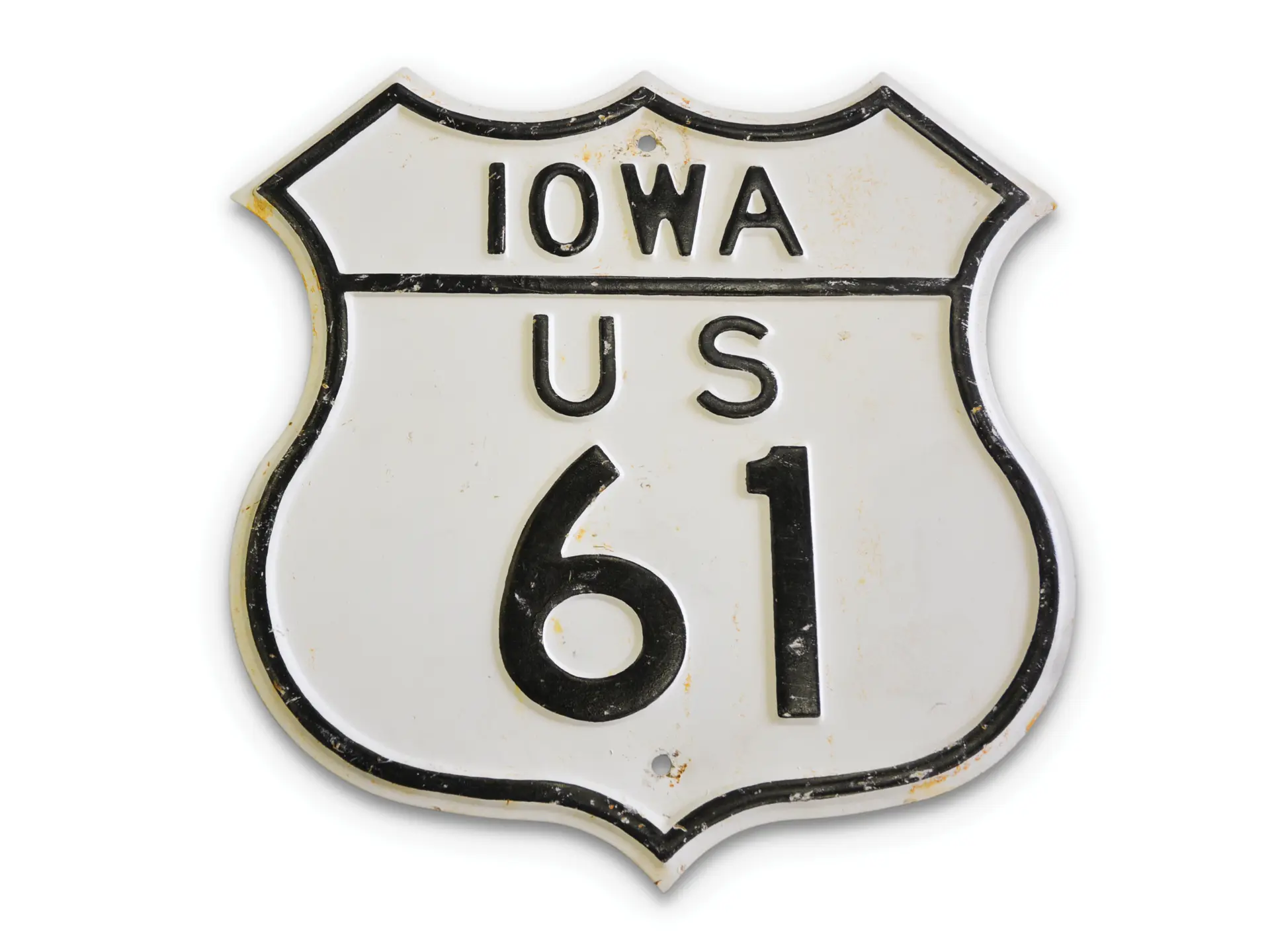 Iowa U.S. Route 61 Shield Repainted Tin Sign | Auburn Fall 2019 | RM ...