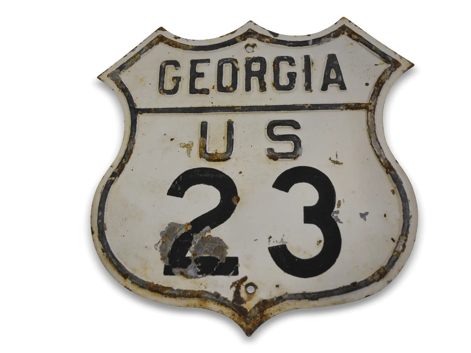 Georgia U.S. Route 23 Shield Tin Sign | Auburn Fall 2019 | RM Sotheby's