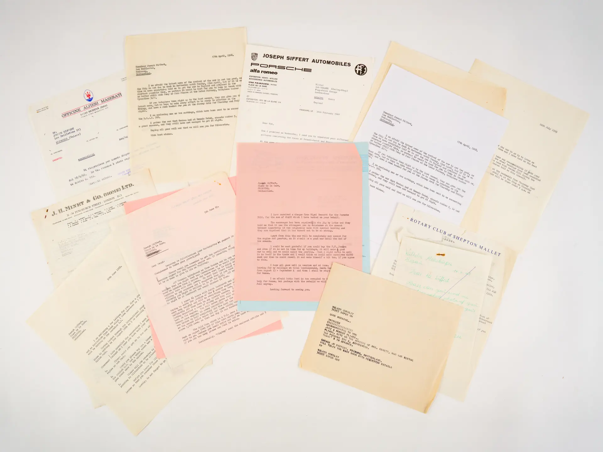Jo Siffert's 1969 Formula 1 Season Agreement and Letters | The February ...